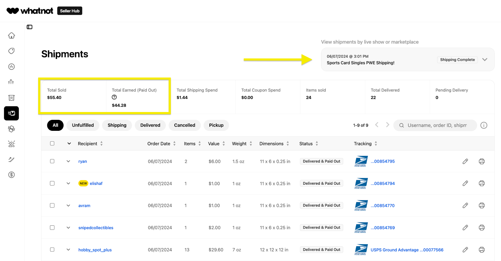Receiving Payments as a Seller – Whatnot Help Center
