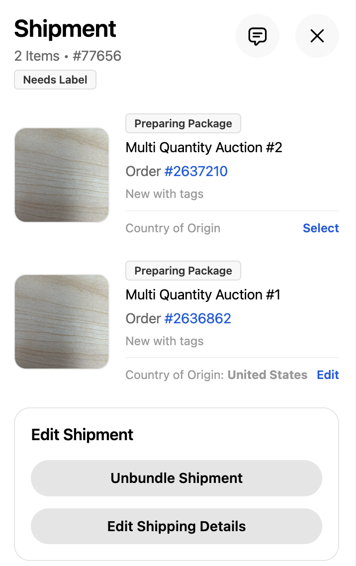 Add Country of Origin for international shipments – Whatnot Help Center