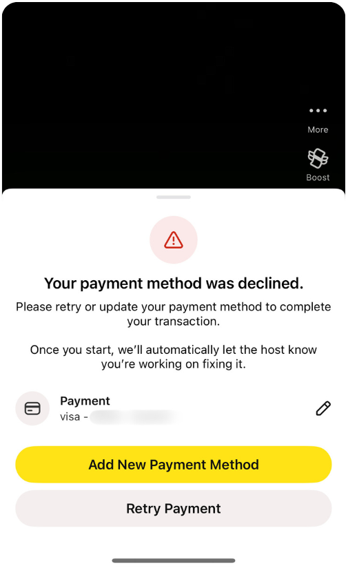 Fix a payment issue or declined payment – Whatnot Help Center