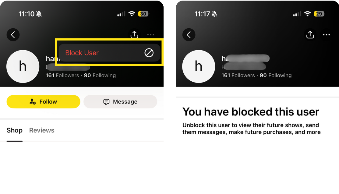 Block someone on Whatnot – Whatnot Help Center