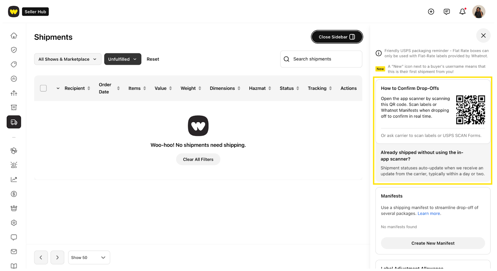 Use the in-app scanner to confirm drop-off – Whatnot Help Center