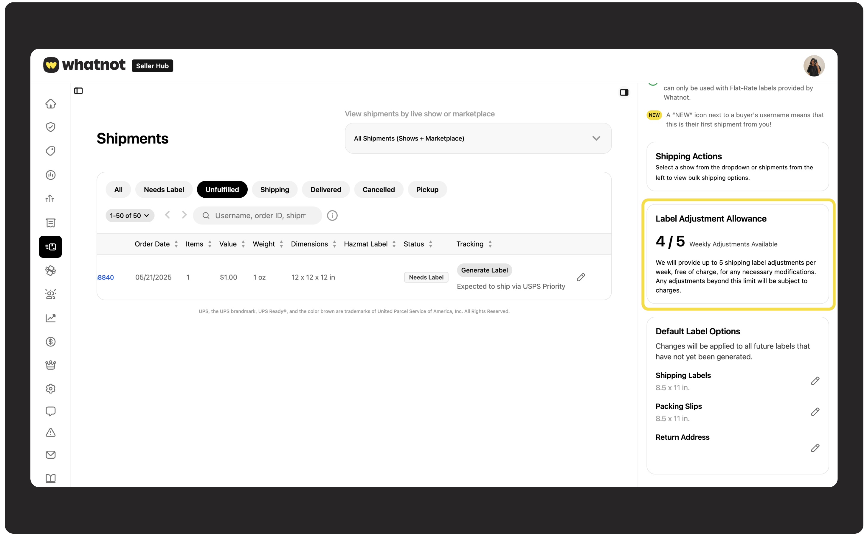 Make a shipping adjustment – Whatnot Help Center